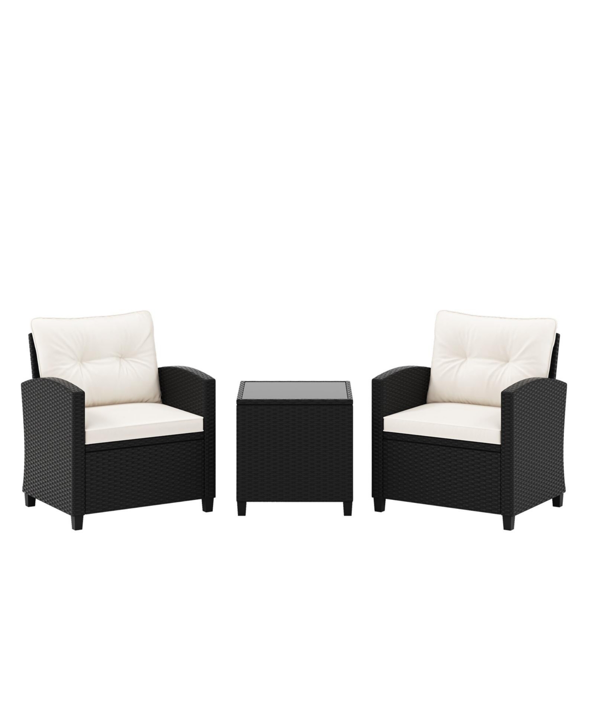 Click here for 3 Pieces Patio Furniture Set with Tempered Glass C... prices
