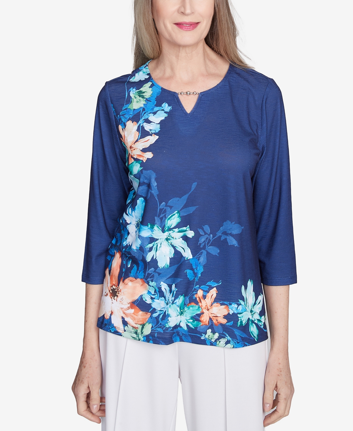 Click here for Alfred Dunner Womens Nantucket Asymmetric Floral B... prices