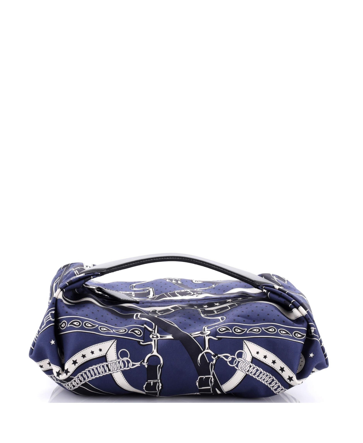 Click here for Pre-Owned HERMES Balusoie Bag Printed Silk and Lea... prices
