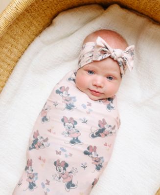 Copper Pearl Baby Minnie Mouse Knit Headband & Blanket Single - Macy's