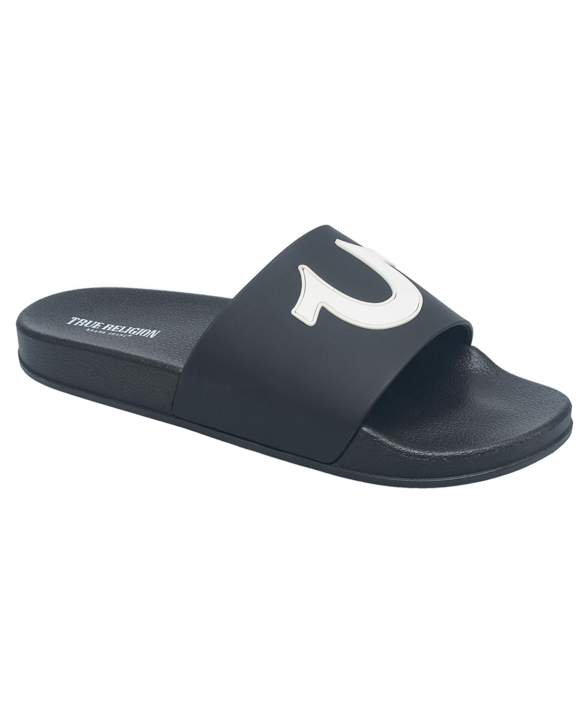 Click here for True Religion Mens 112 Logo Slide - Black prices