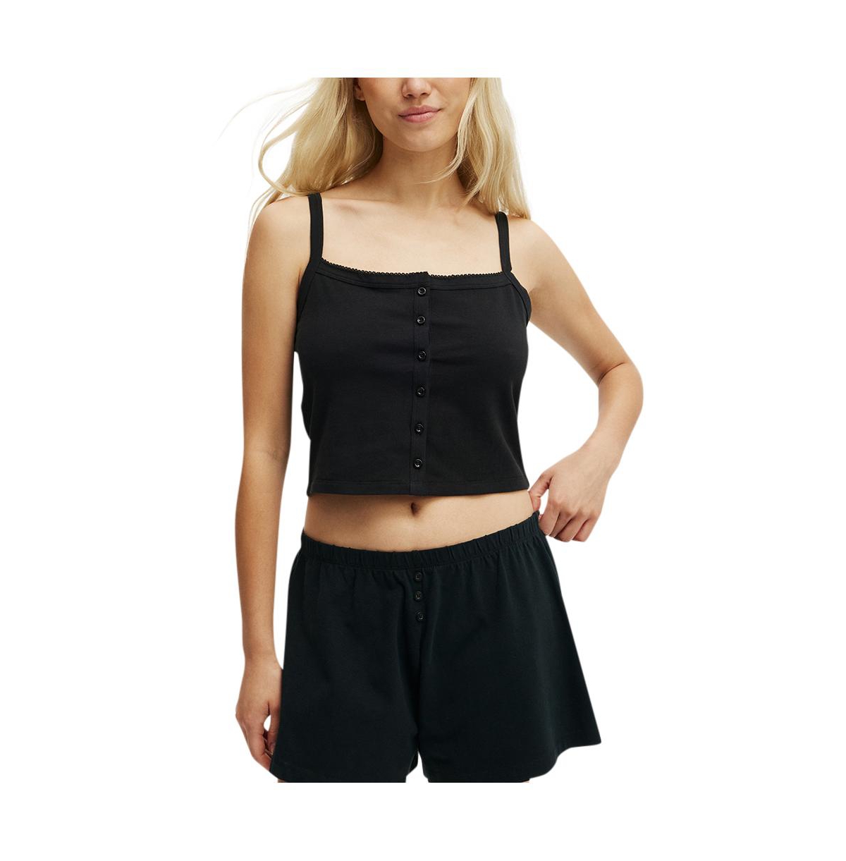 Click here for Cotton On Womens Peached Jersey Button Up Cami - B... prices