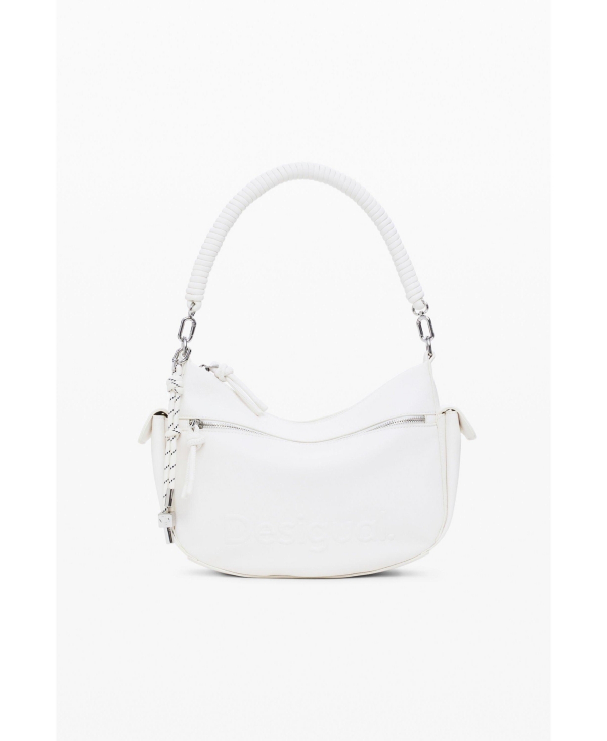 Click here for Desigual Womens Oval bag with 3D logo - White prices