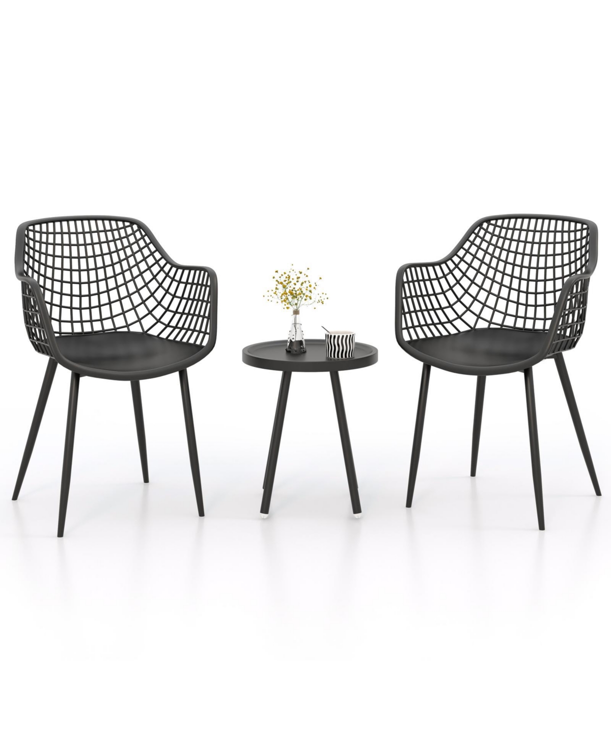 Click here for 3-Piece Patio Chair Set with Pp Seat and Tabletop... prices