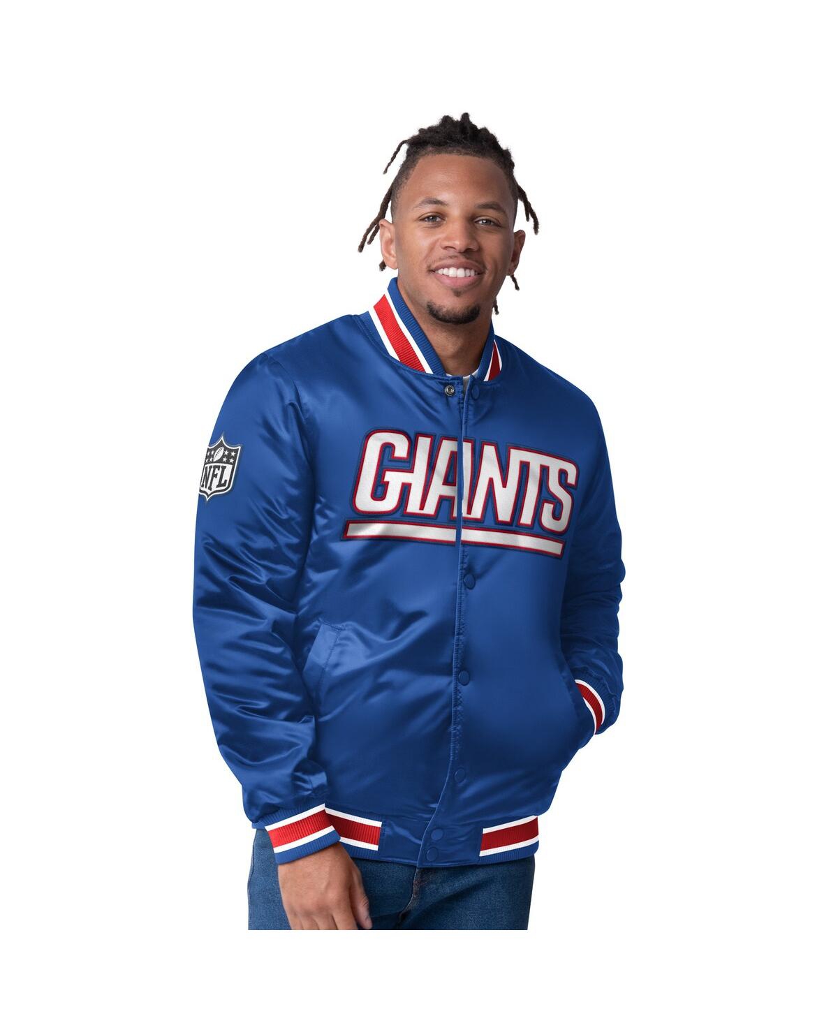 Click here for Starter Mens Royal/Red New York Giants Satin Varsi... prices