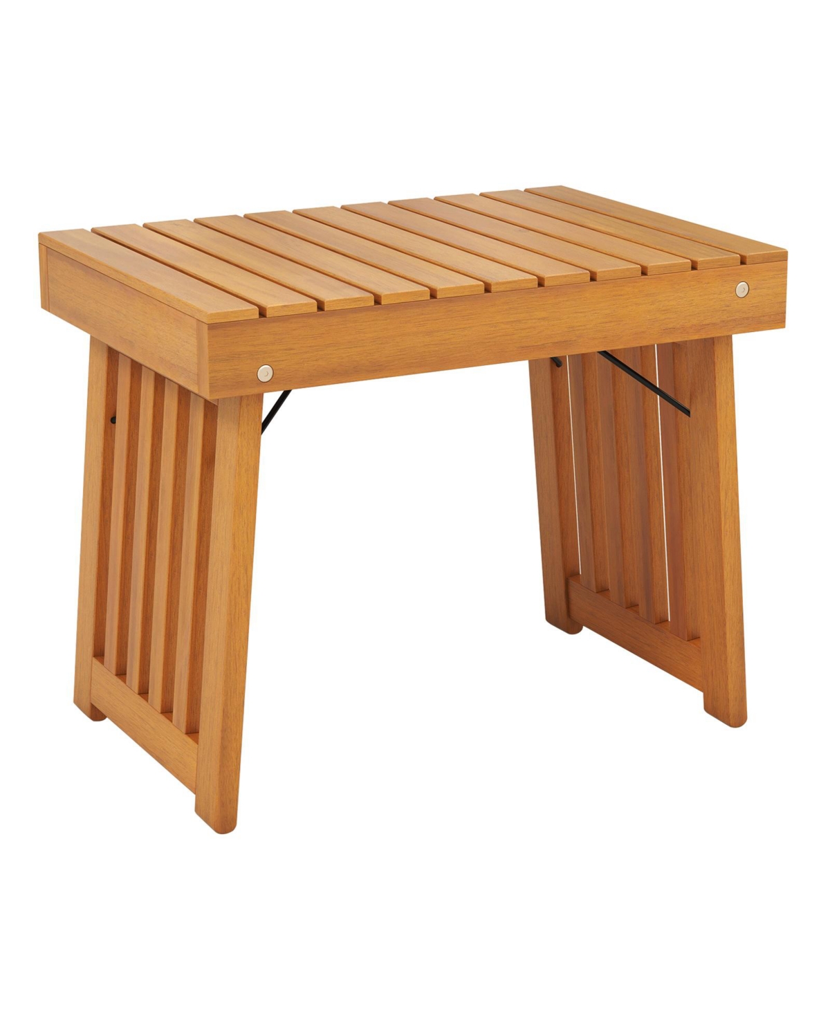 Click here for Patio Foldable Side Table with Slatted Tabletop Co... prices