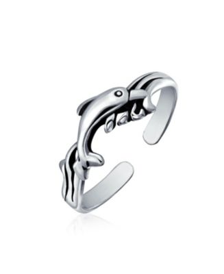 Bling Jewelry Nautical Aloha Dolphin Toe Midi Ring in Polished Sterling ...