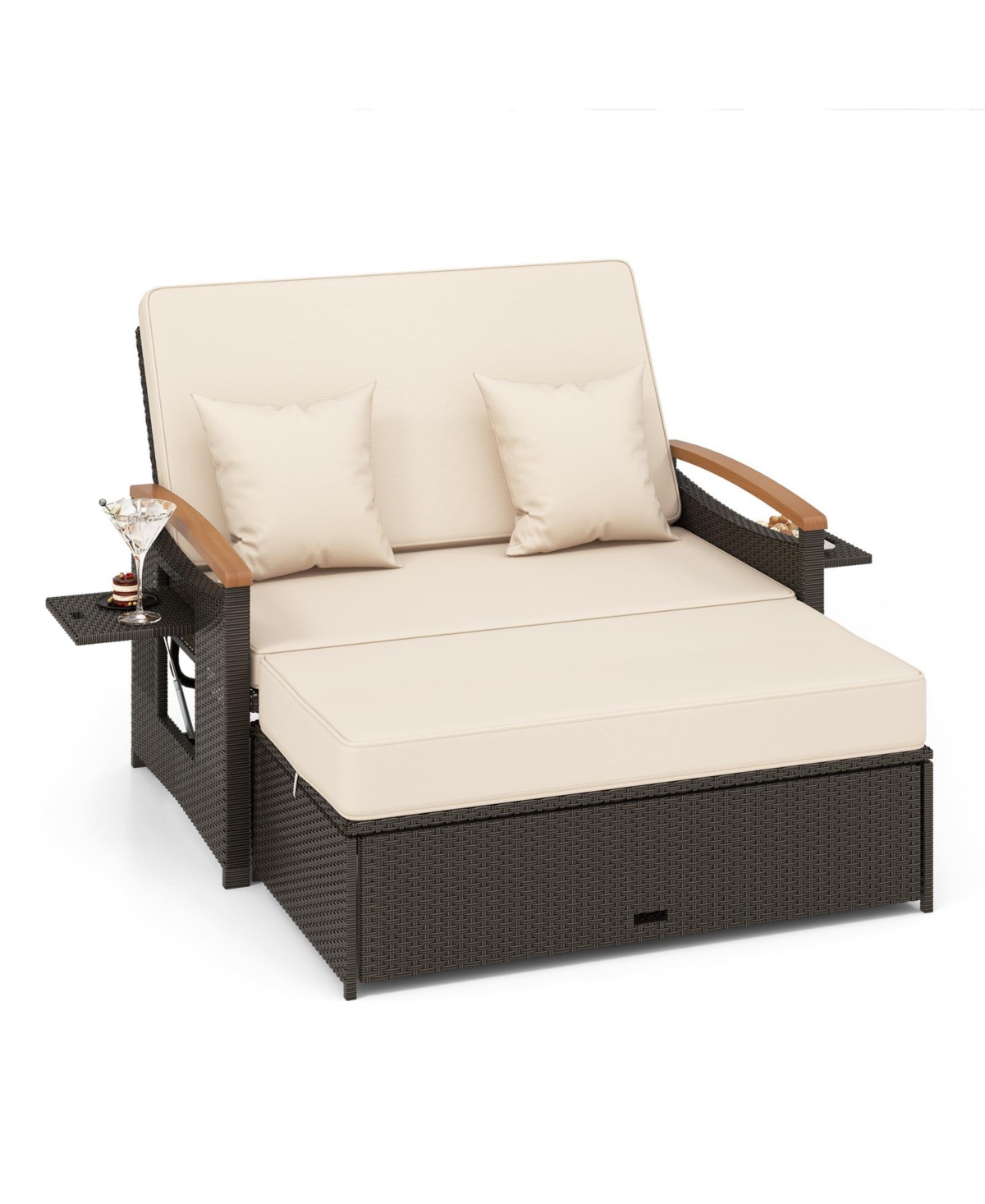 Click here for Outdoor Wicker Daybed with Folding Panels and Stor... prices