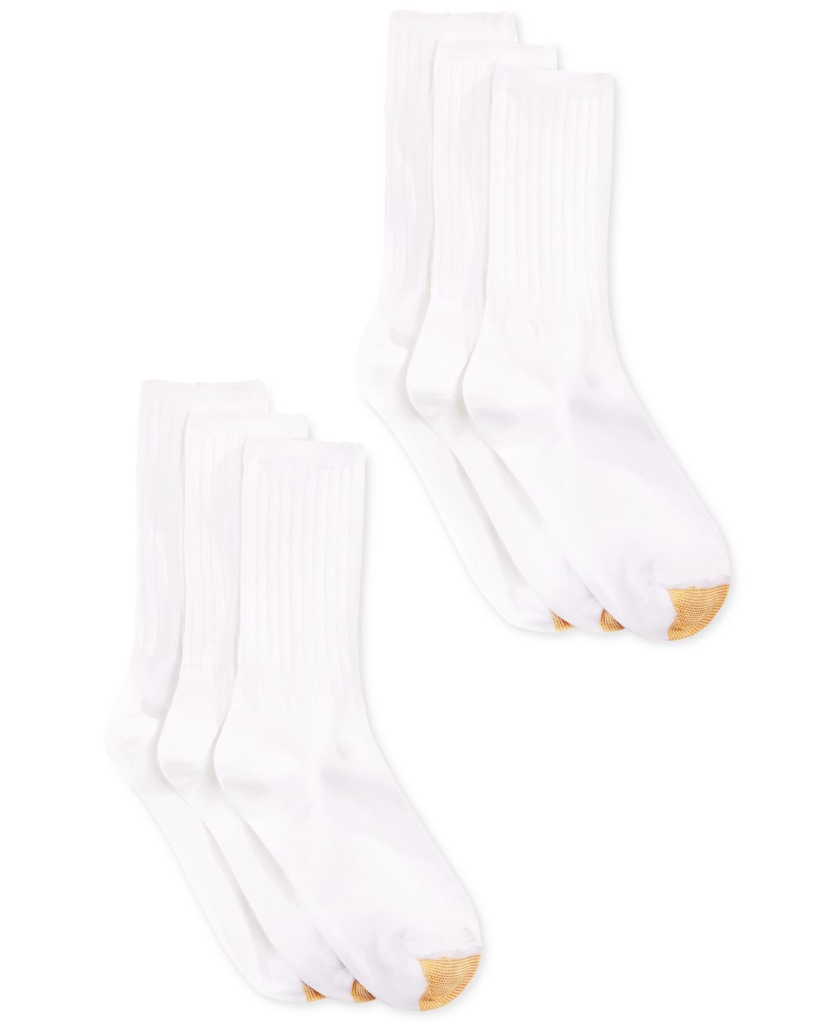 Click here for Gold Toe Womens 6-Pack Casual Ribbed Crew Socks -... prices