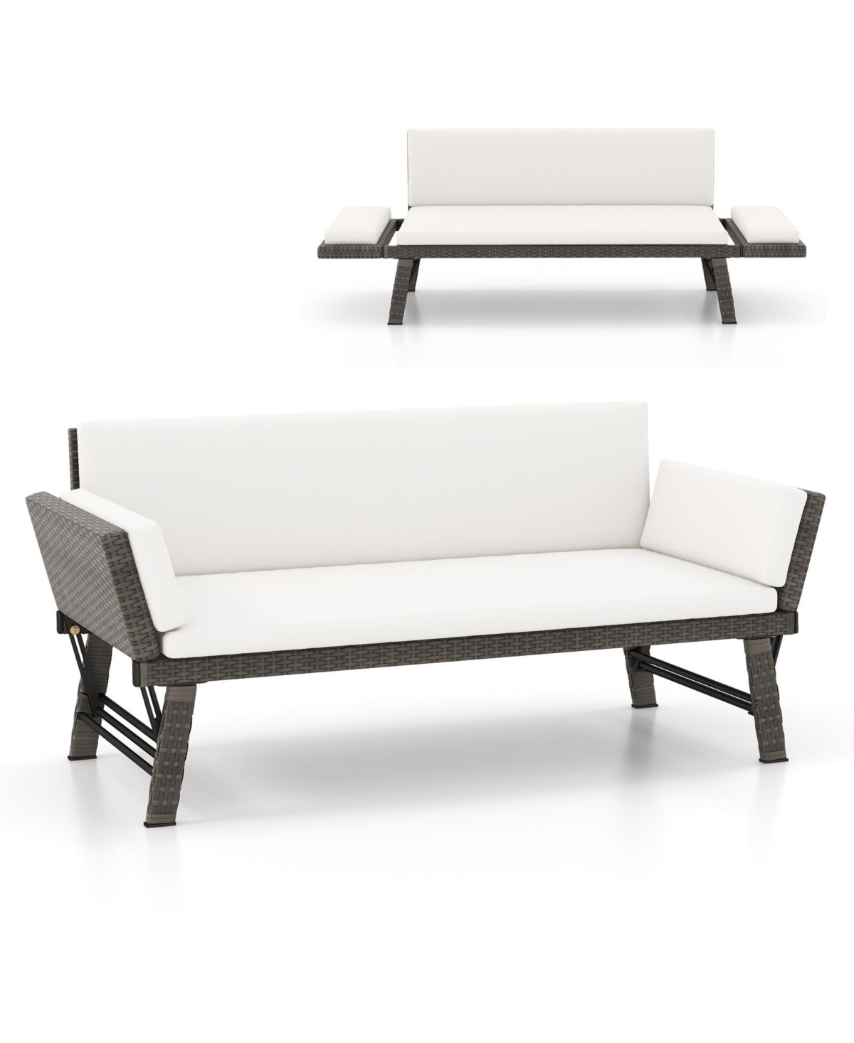 Click here for Outdoor Convertible Sofa Daybed with Adjustable Ar... prices