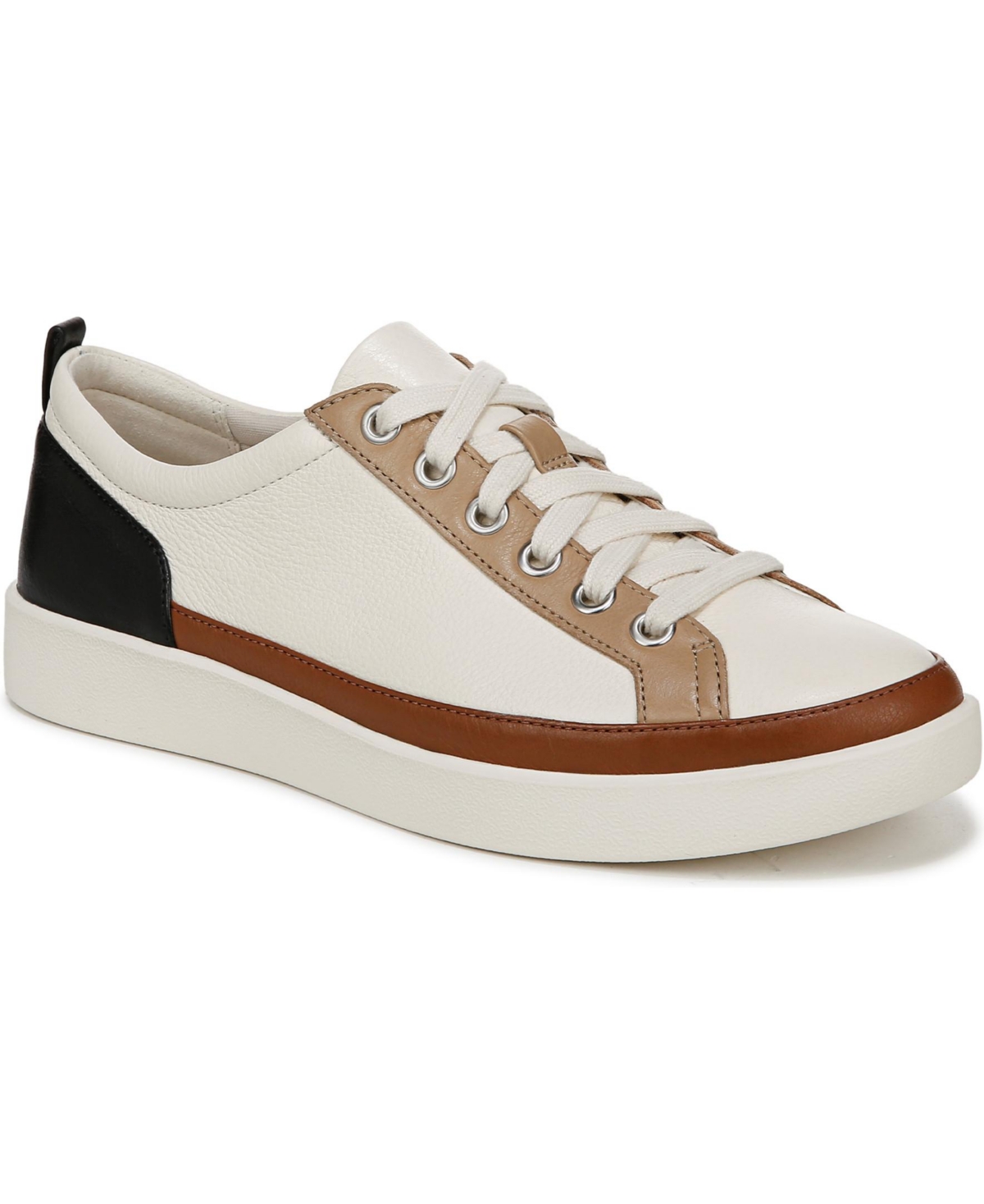 Click here for Vionic Womens Winny Lace Up Sneakers - Ivory / bla... prices