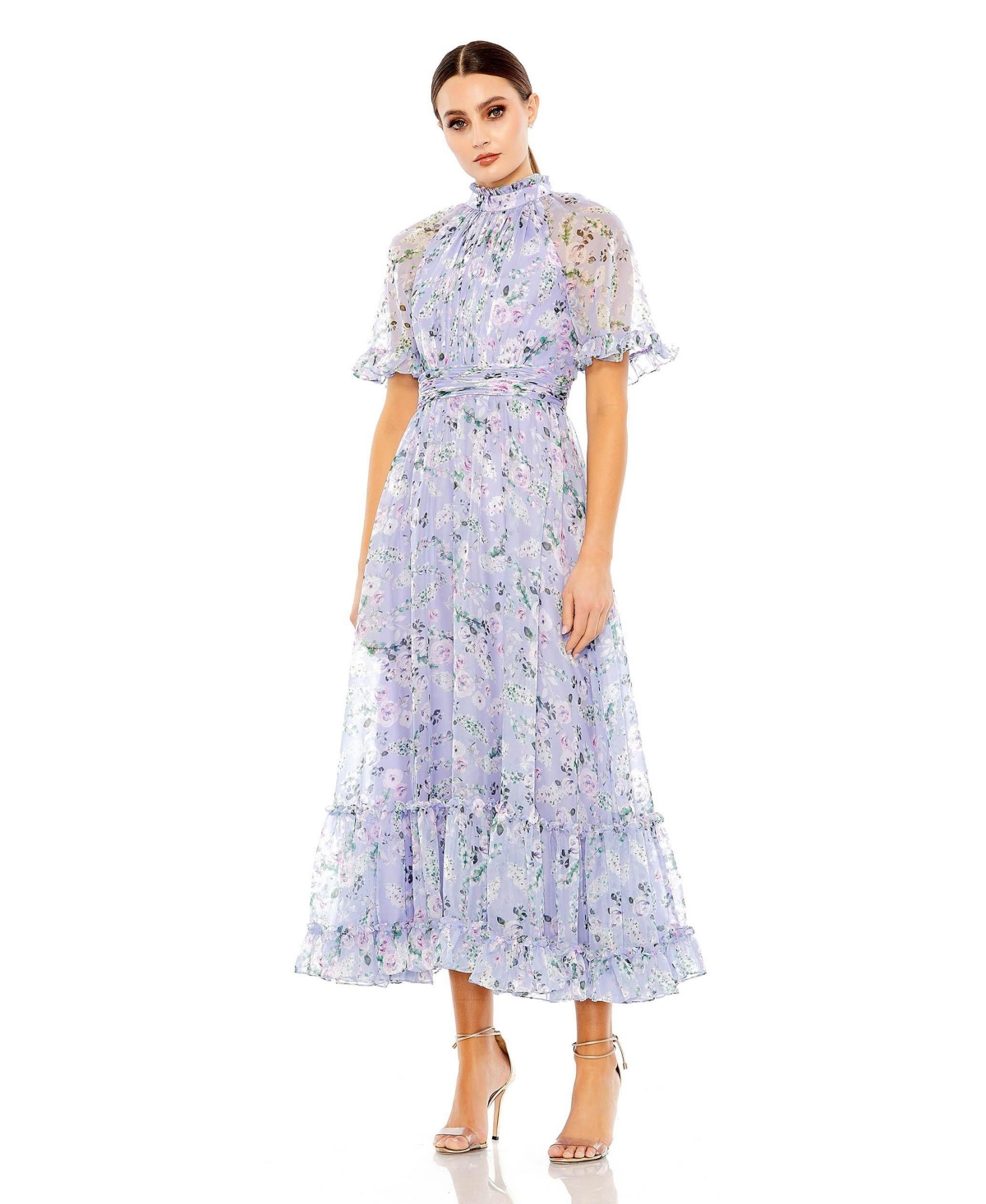 Click here for Womens Floral Print High Neck Raglan Sleeve Dress... prices