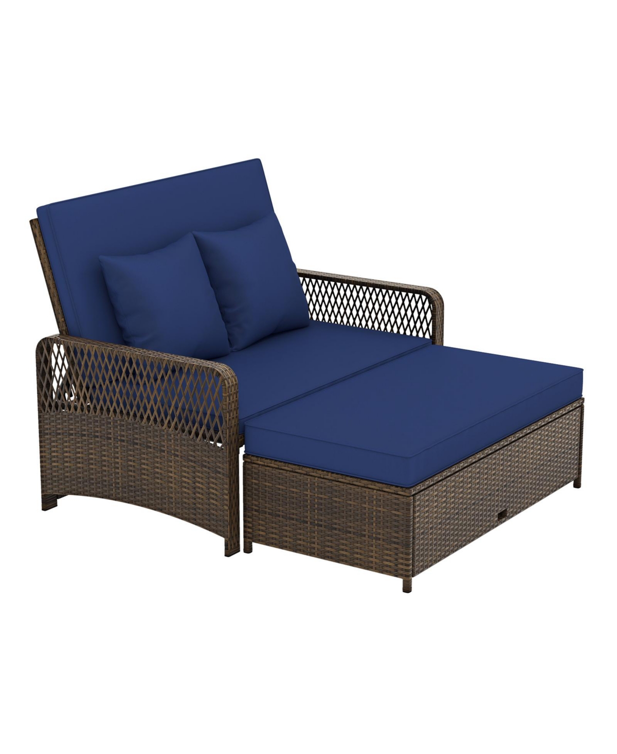 Click here for Patio Adjustable Wicker Daybed with 4-Level Backre... prices