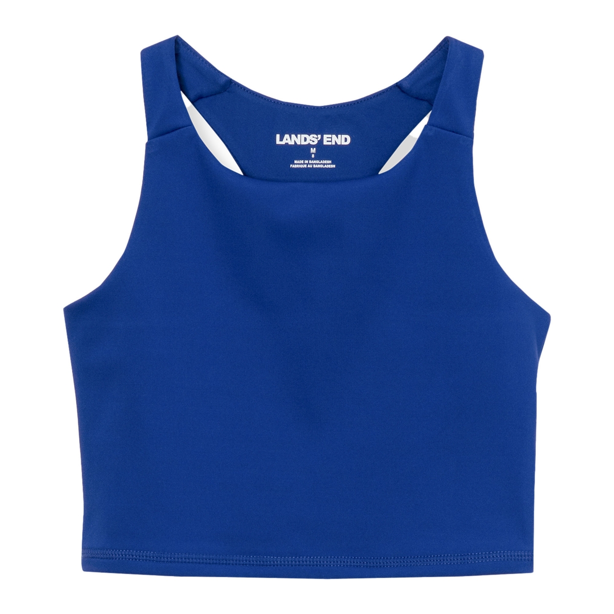 Click here for Lands End Girls Active Crop Tank - Deep blue prices