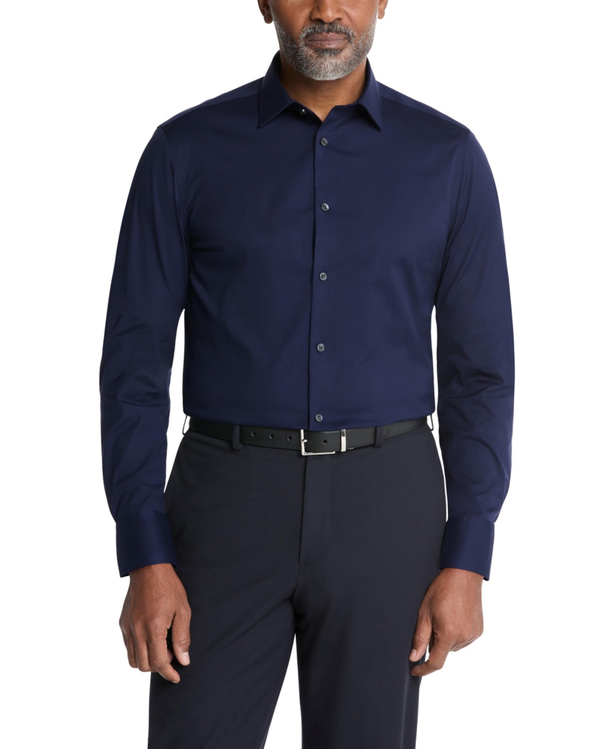 Click here for Calvin Klein Mens Slim Fit Dress Shirt - Navy prices