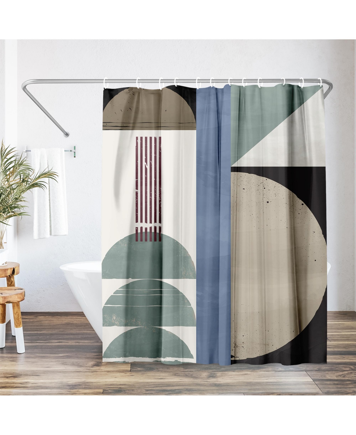 Click here for 71x74 Modern Abstract Shower Curtain - 100 Polyest... prices