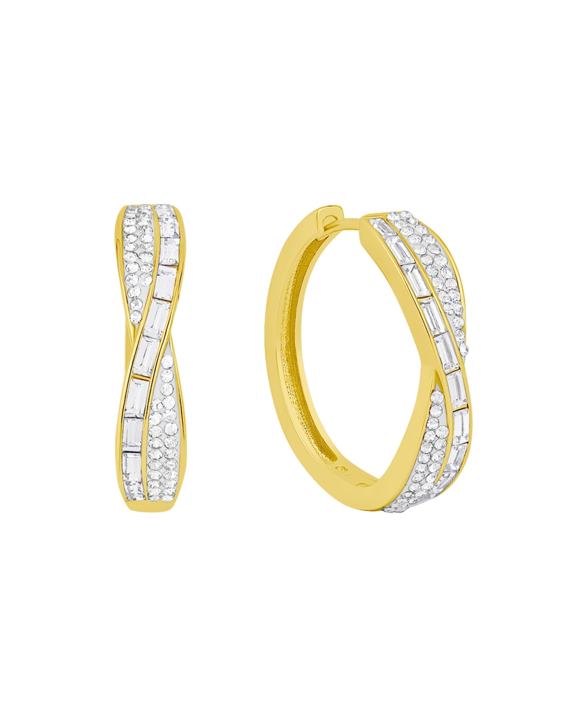 Click here for And Now This 18K Gold Plated Crystal Hoop Earrings... prices