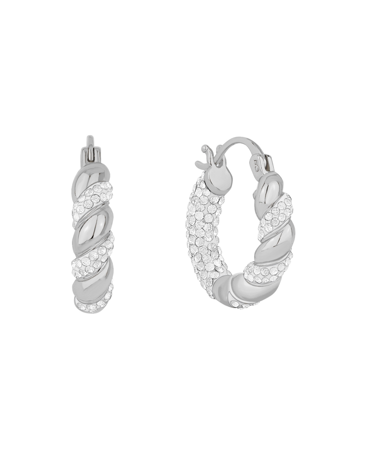 Click here for And Now This Clear Crystal Click Top Hoop Earrings... prices