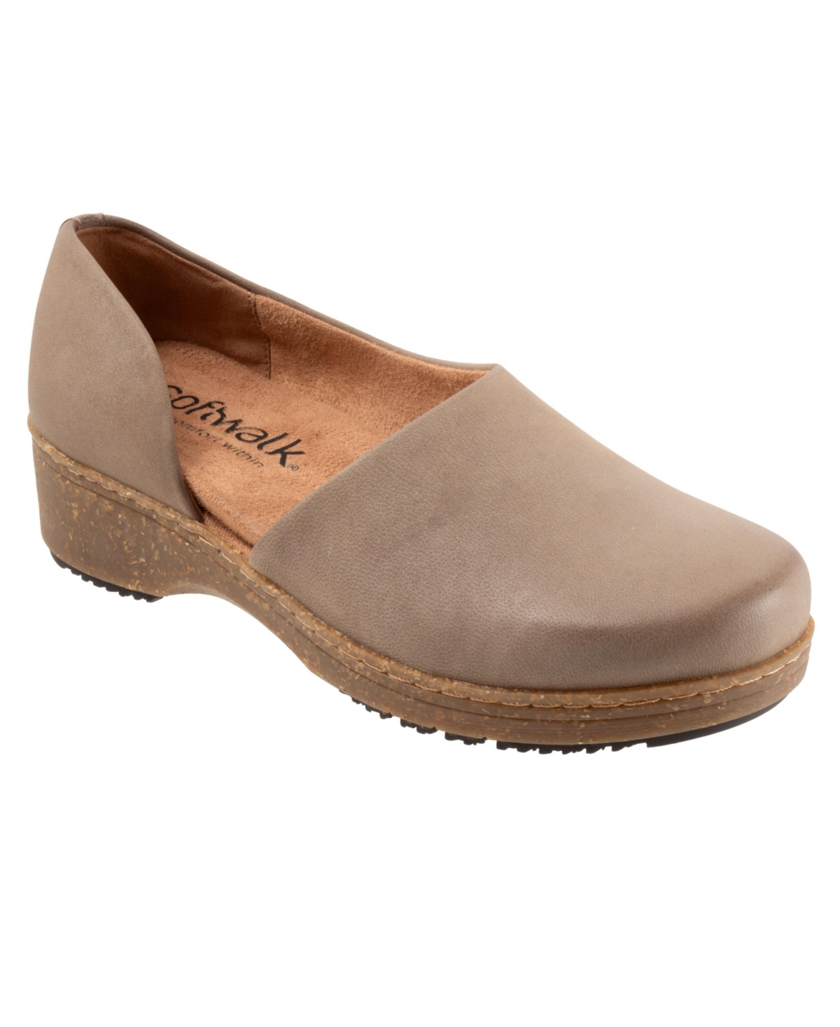 Softwalk Addie Clog - Taupe nubuck