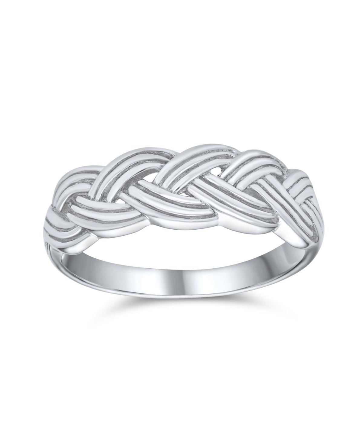 Click here for Bling Jewelry Half Braided Silver Ring with Wheat... prices