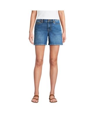 Lands' End Women's Recover Mid Rise 7" Jean Shorts - Macy's