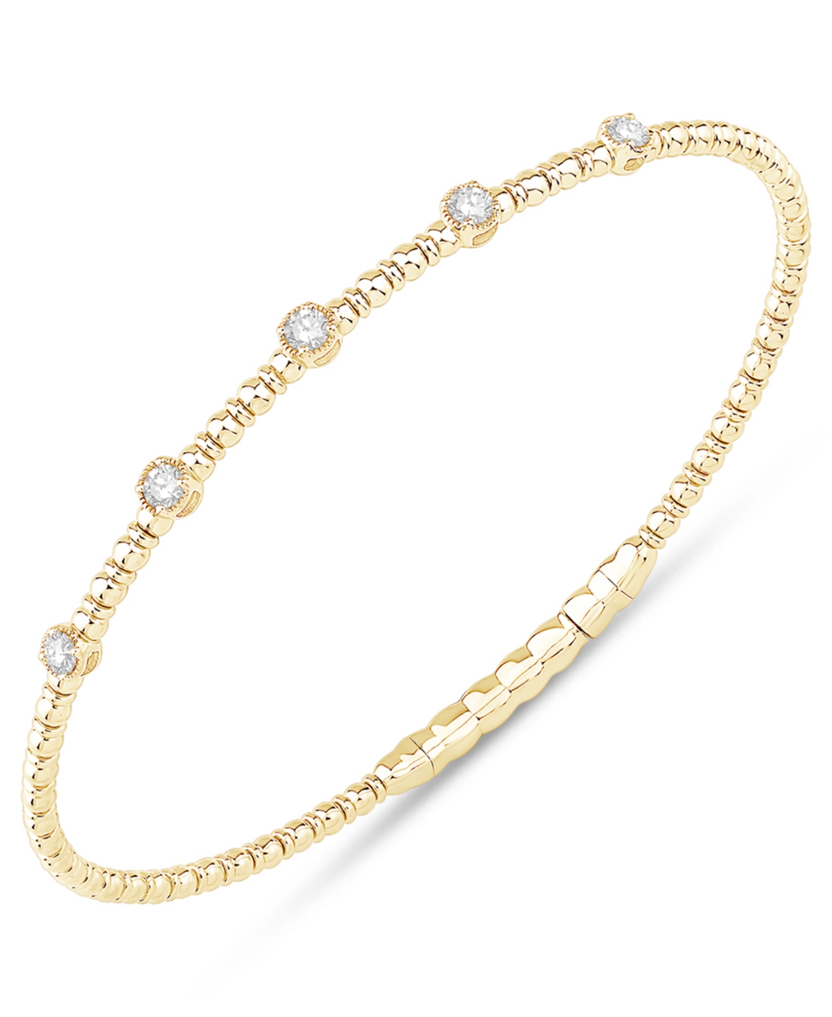 Click here for Diamond Station Bezel Flexible Bangle Bracelet (1/... prices