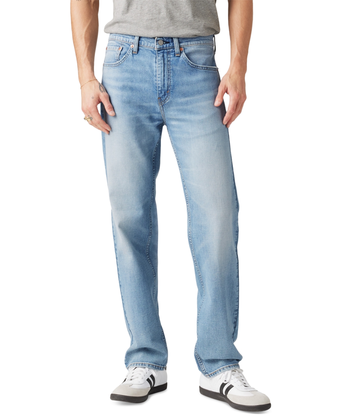 Click here for Levis Mens 505 Regular Fit Stretch Jeans - Hole In... prices