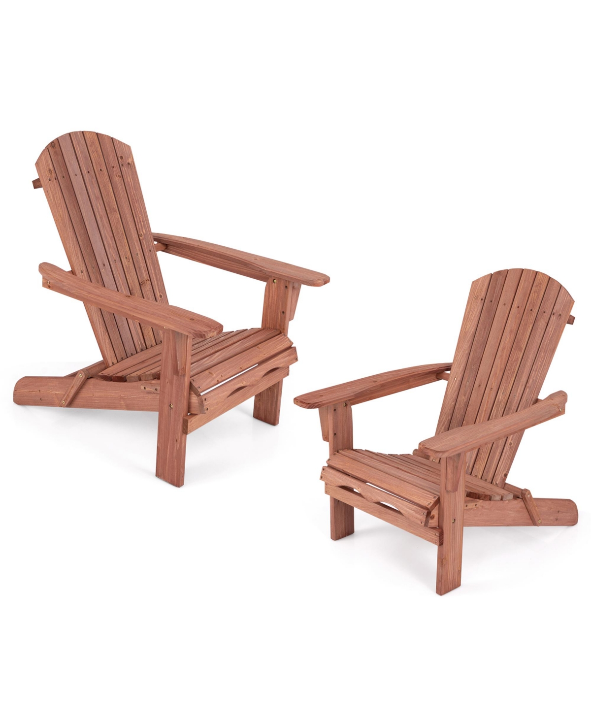 Click here for Gymax Folding Adirondack Chair Set of 2 w/ High Ba... prices