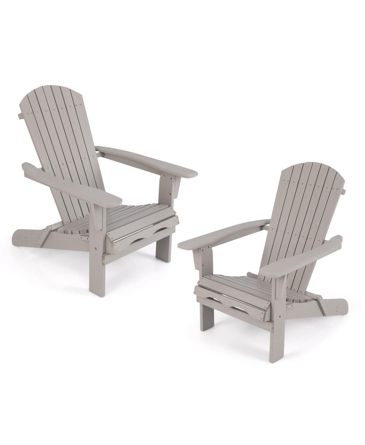 Click here for Gymax Folding Adirondack Chair Set of 2 w/ High Ba... prices