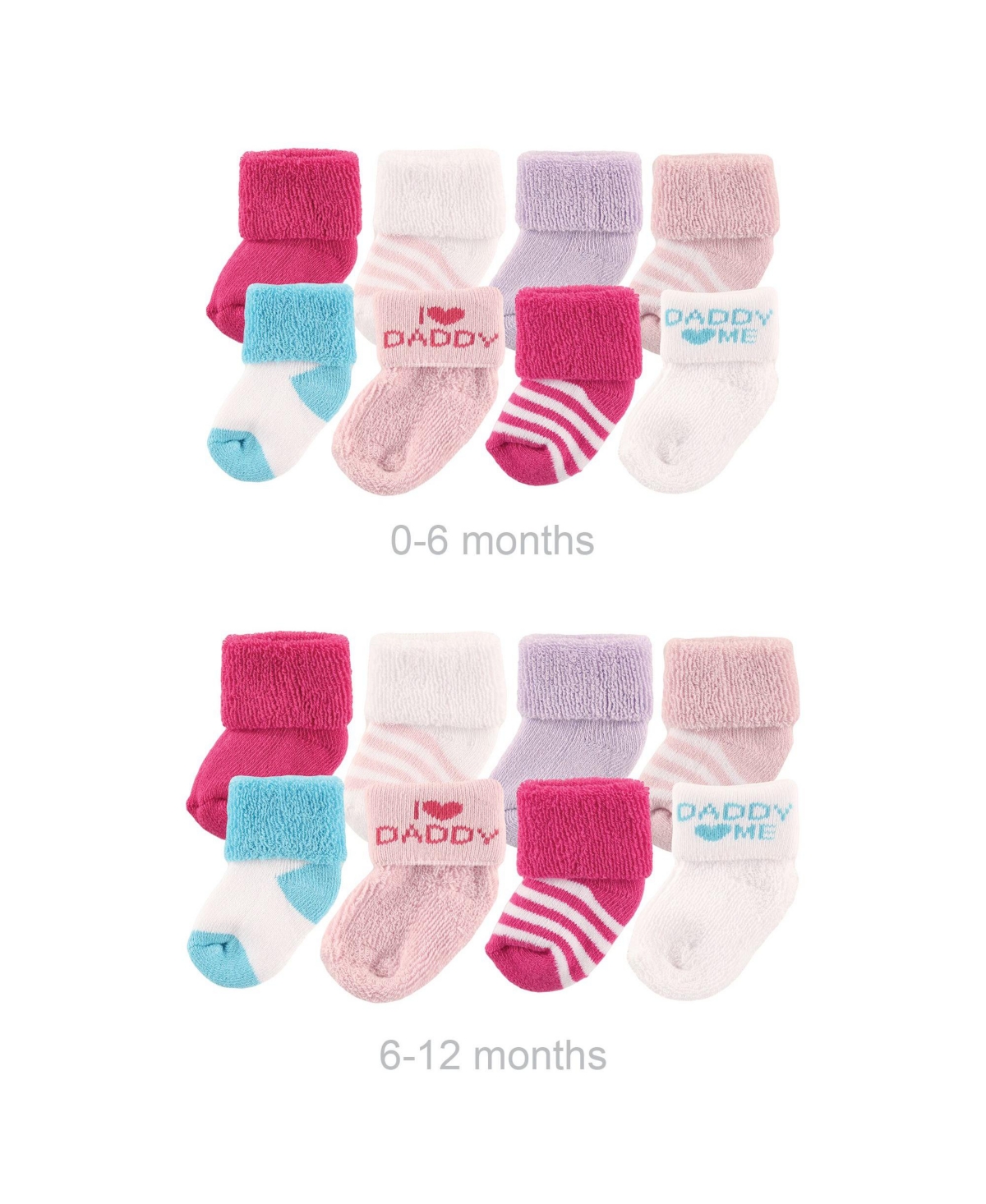 Click here for Luvable Friends Baby Girls Eight-Count Low-Cut Foo... prices