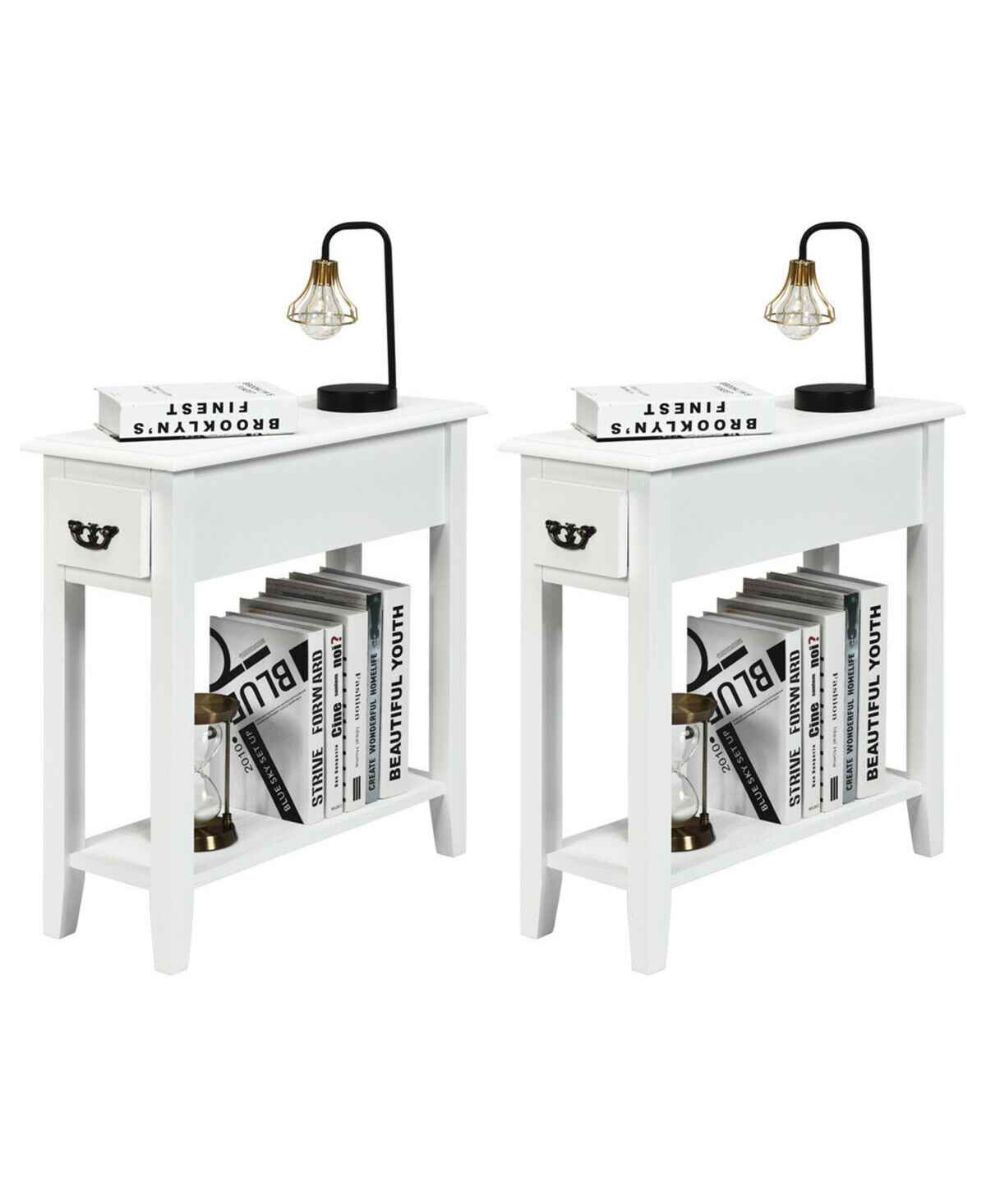 Click here for Gymax Set of 2 Nightstand 2 Tier End Bedside Sofa... prices