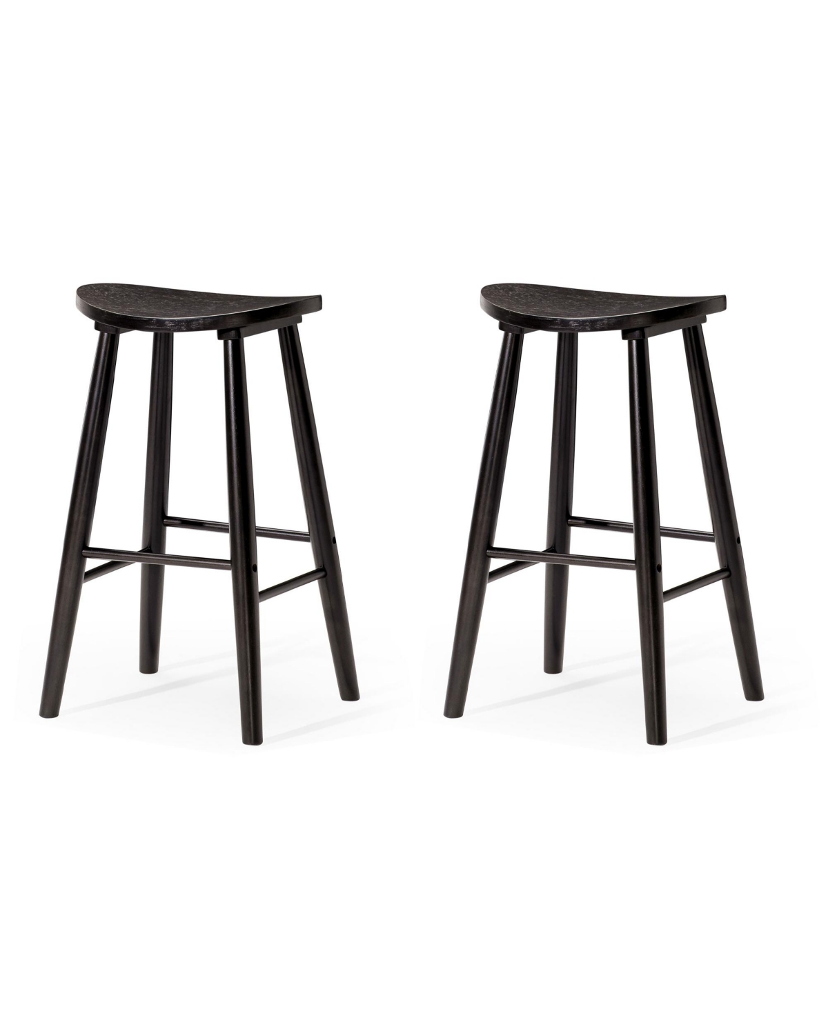 Click here for Maven Lane Luna Counter Stool in Rustic Black Wood... prices