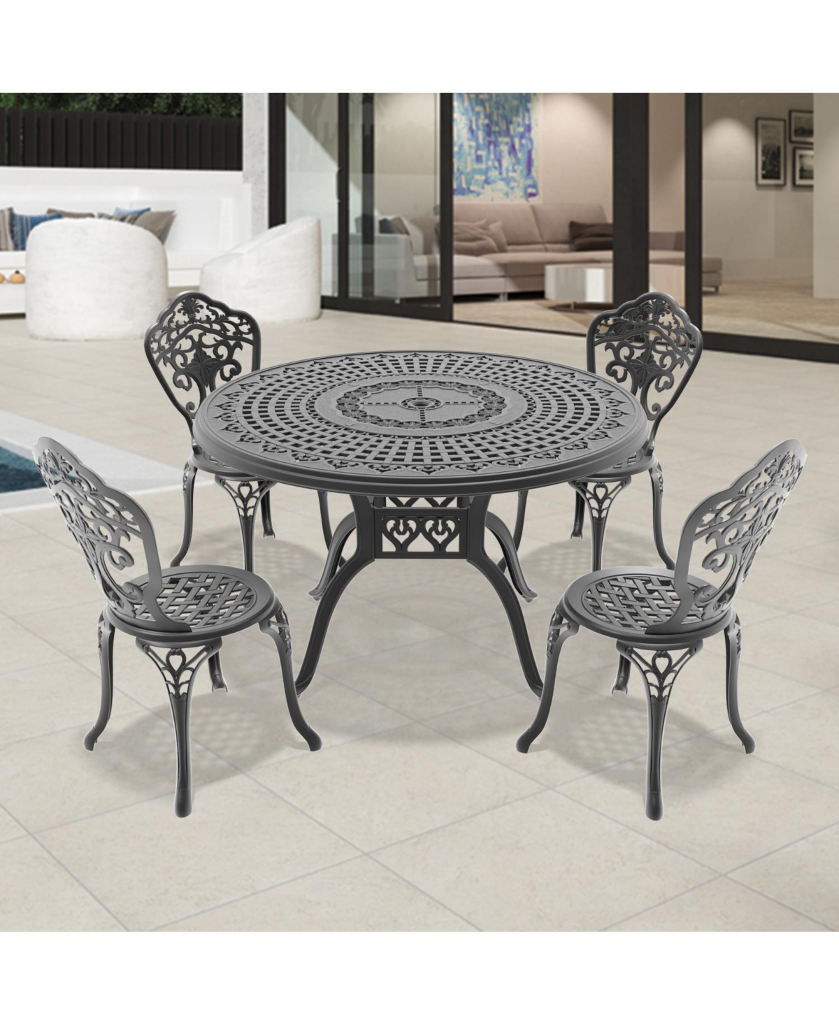 Click here for Streamdale 5-Piece Set Of All-Weather Cast Aluminu... prices