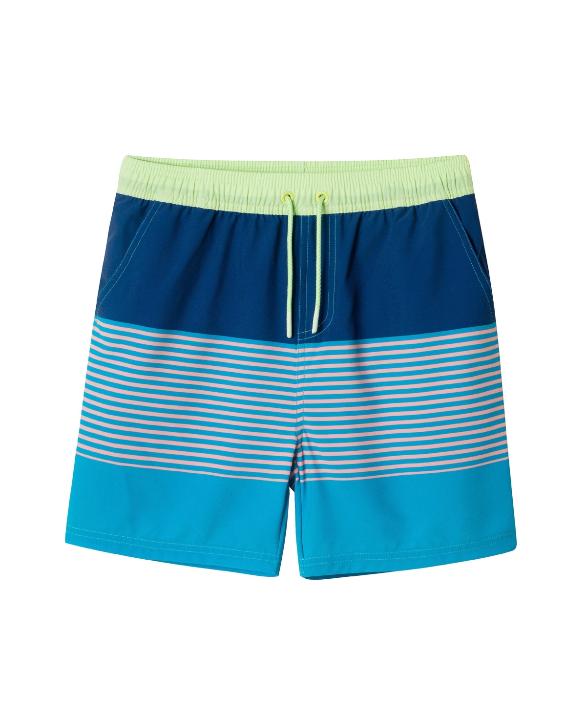 Click here for Toddler/Child Boys Lime & Navy Colorblock Swim Tru... prices