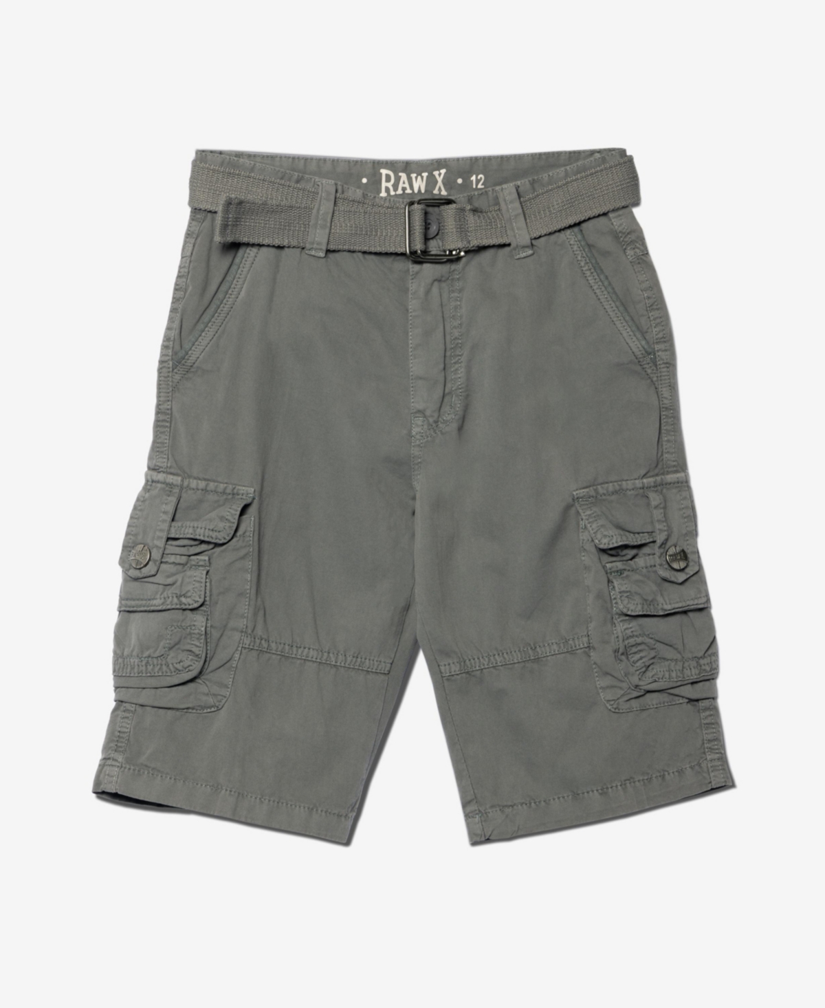 Click here for Boys Belted Twill Cargo Shorts  8-18 - Grey prices