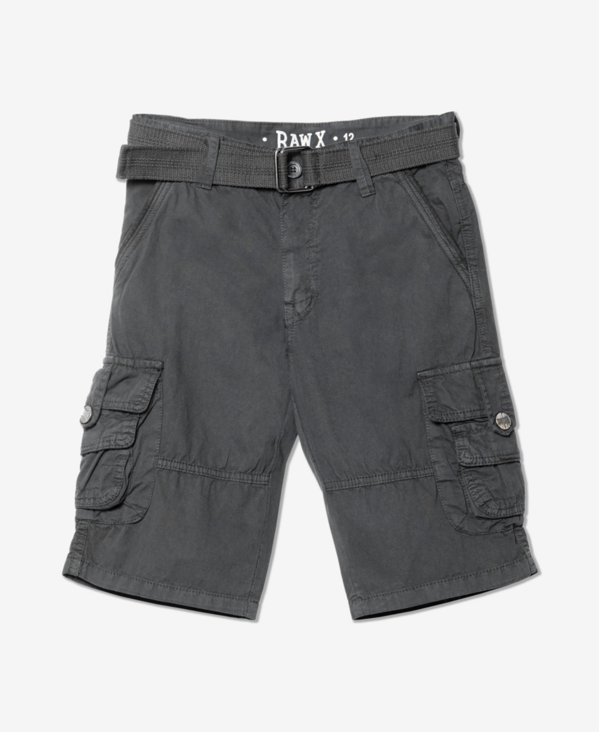 Click here for Boys Belted Twill Cargo Shorts  8-18 - Charcoal prices