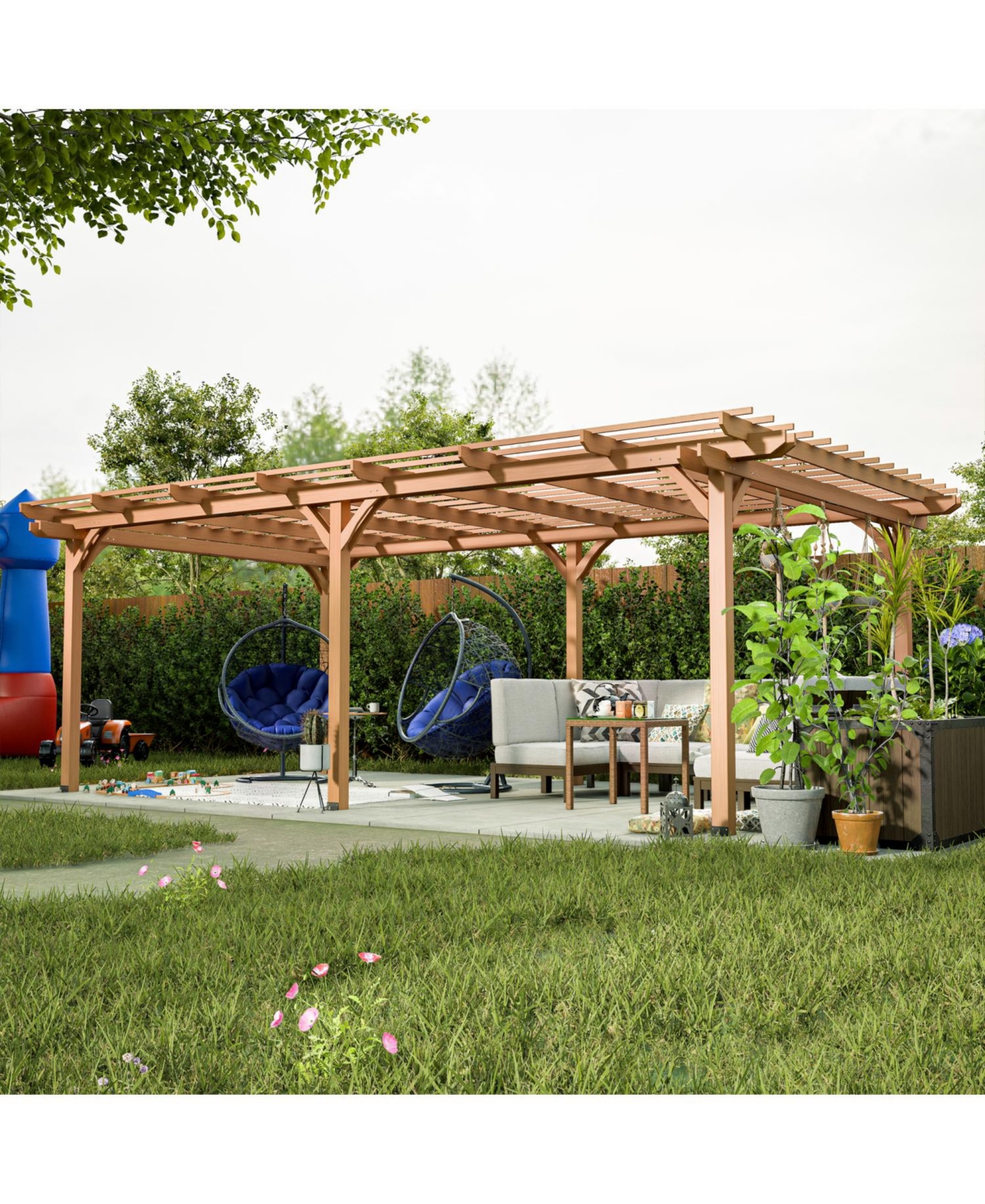 Click here for 12 x 16 Outdoor Gazebo Wooden Grape pergola for Cl... prices