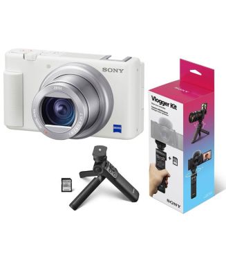 Sony ZV-1 Compact 4K HD Camera, White - With Sony ACCVC1 Vlogger ...