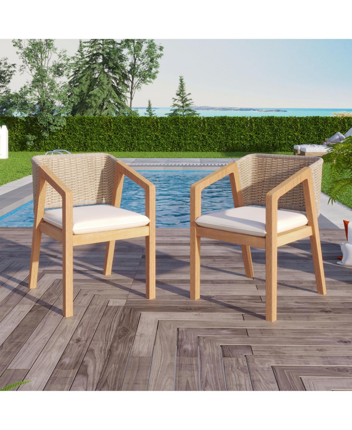 Click here for Streamdale Dining Chair set of 2 - Light teak prices