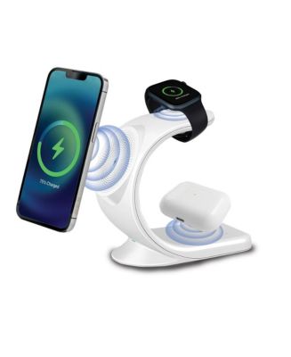 Brookstone 3-In-1 Wireless Magsafe Charging Moon for iPhone, Airpods ...