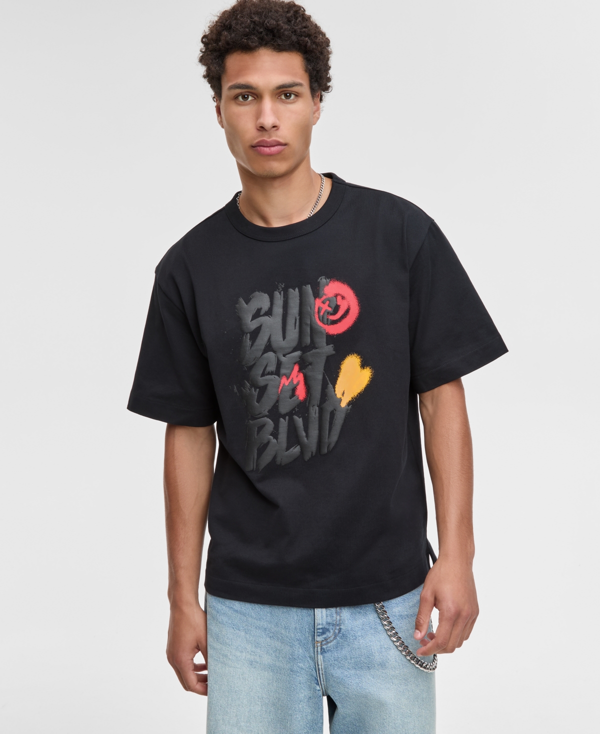 Click here for Mode of One Mens Sunset Blvd Relaxed-Fit Graphic T... prices