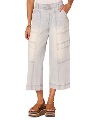 Democracy Women's AbSolution Skyrise Cropped Wide-Leg Utility Jeans ...