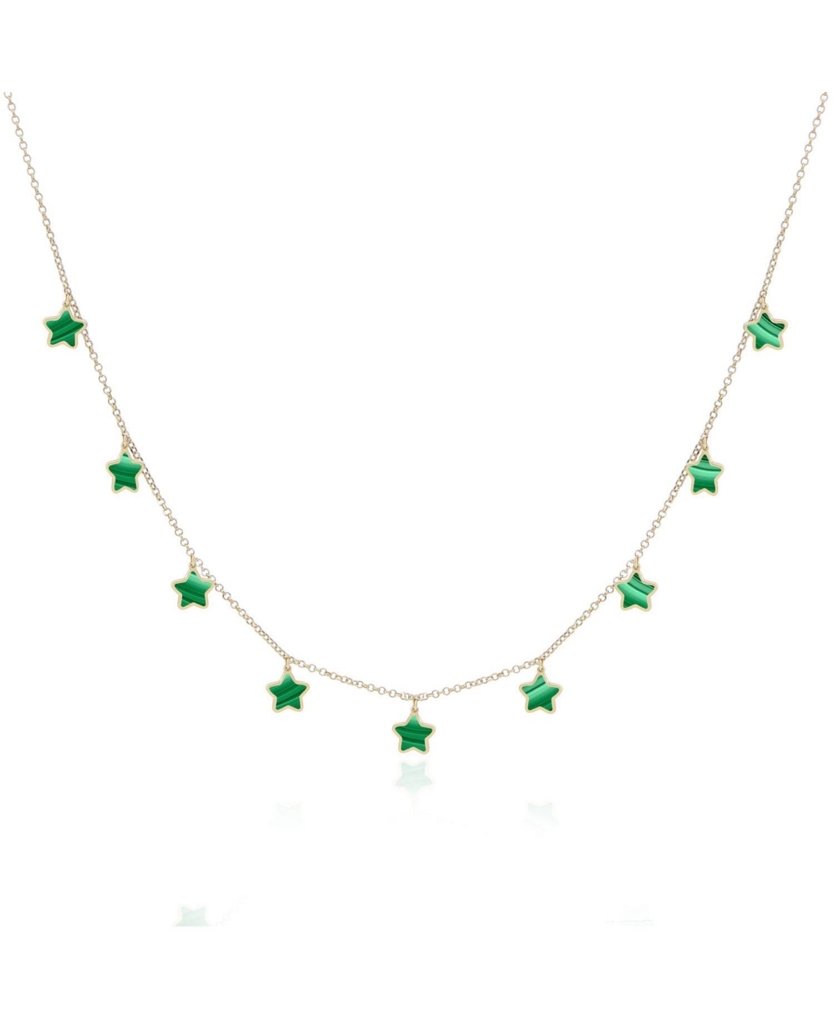 Click here for The Lovery Malachite Star Dangle Necklace 14K Gold... prices