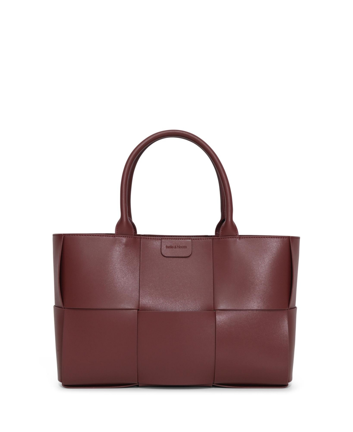 Click here for Belle & Bloom Long Way Home Woven Tote - Burgundy prices