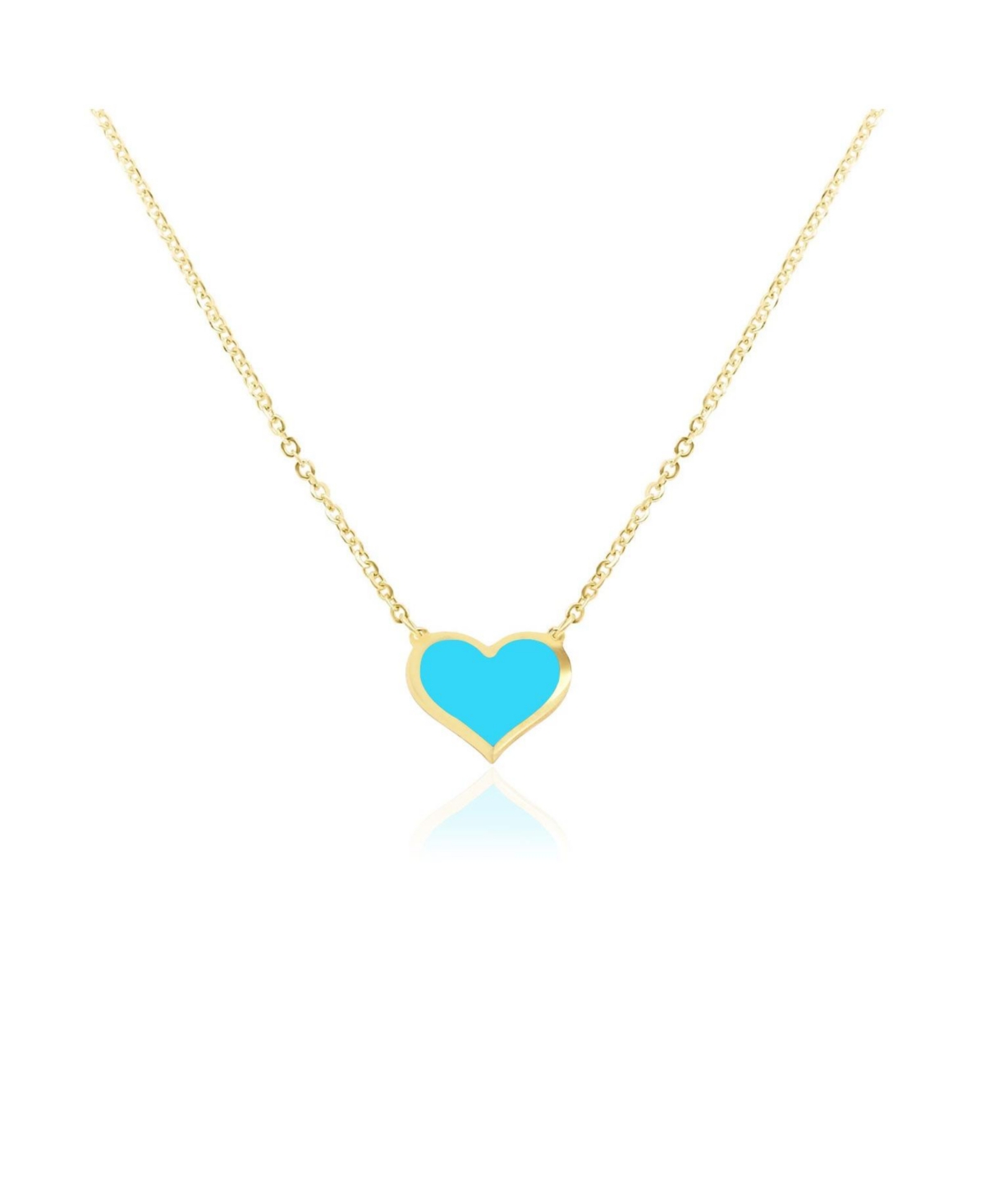 Click here for The Lovery Turquoise Single Heart Necklace 14K Gol... prices