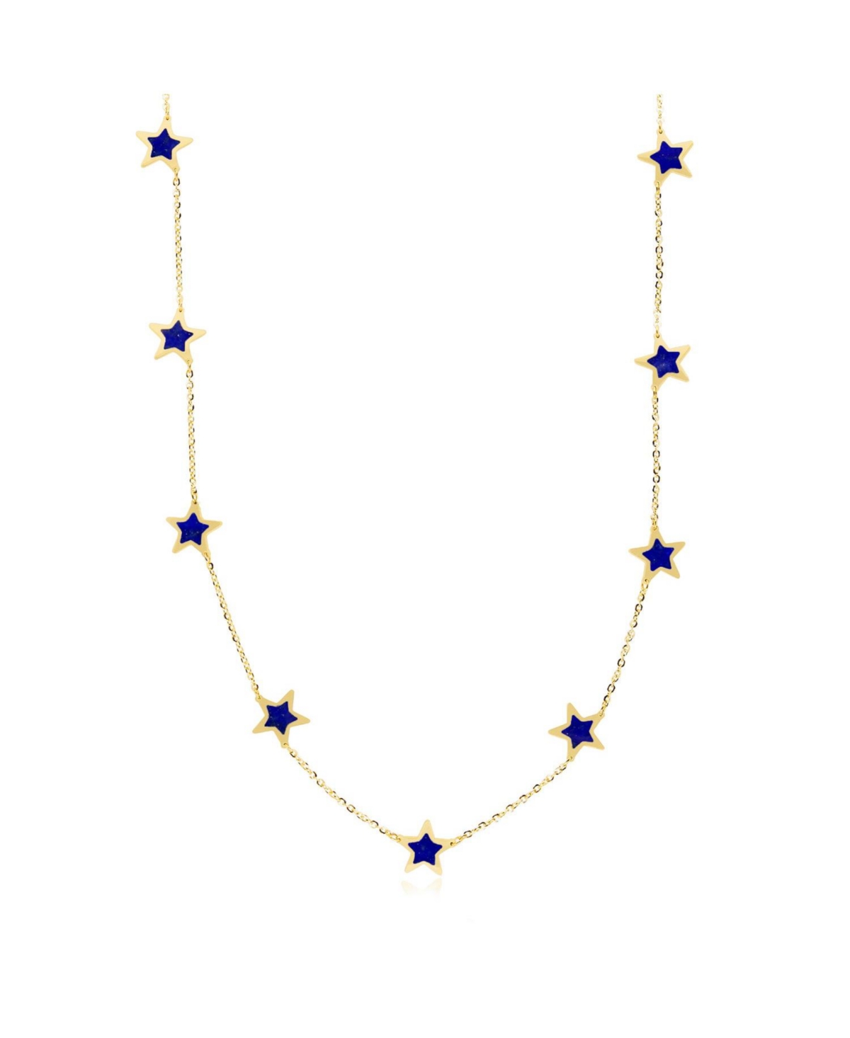 Click here for The Lovery Lapis Star Station Necklace 14K Gold -... prices