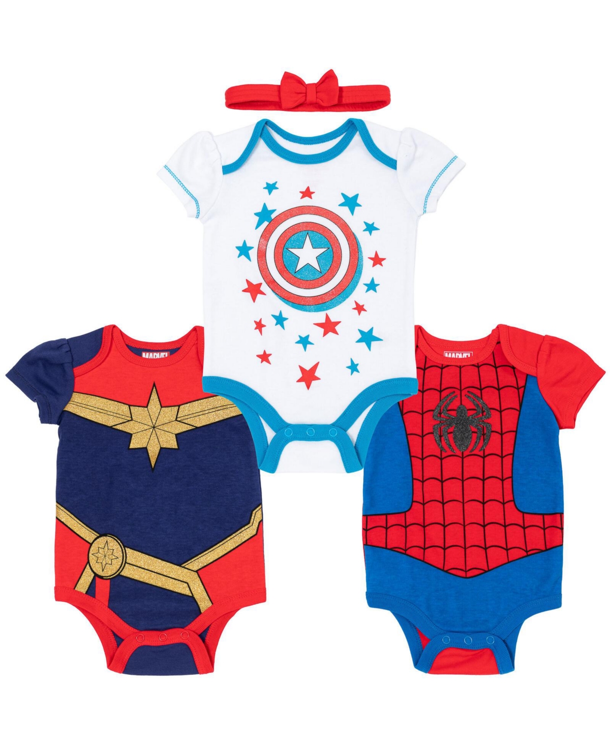 Click here for Marvel Avengers Bodysuit and Headband - Multicolor prices
