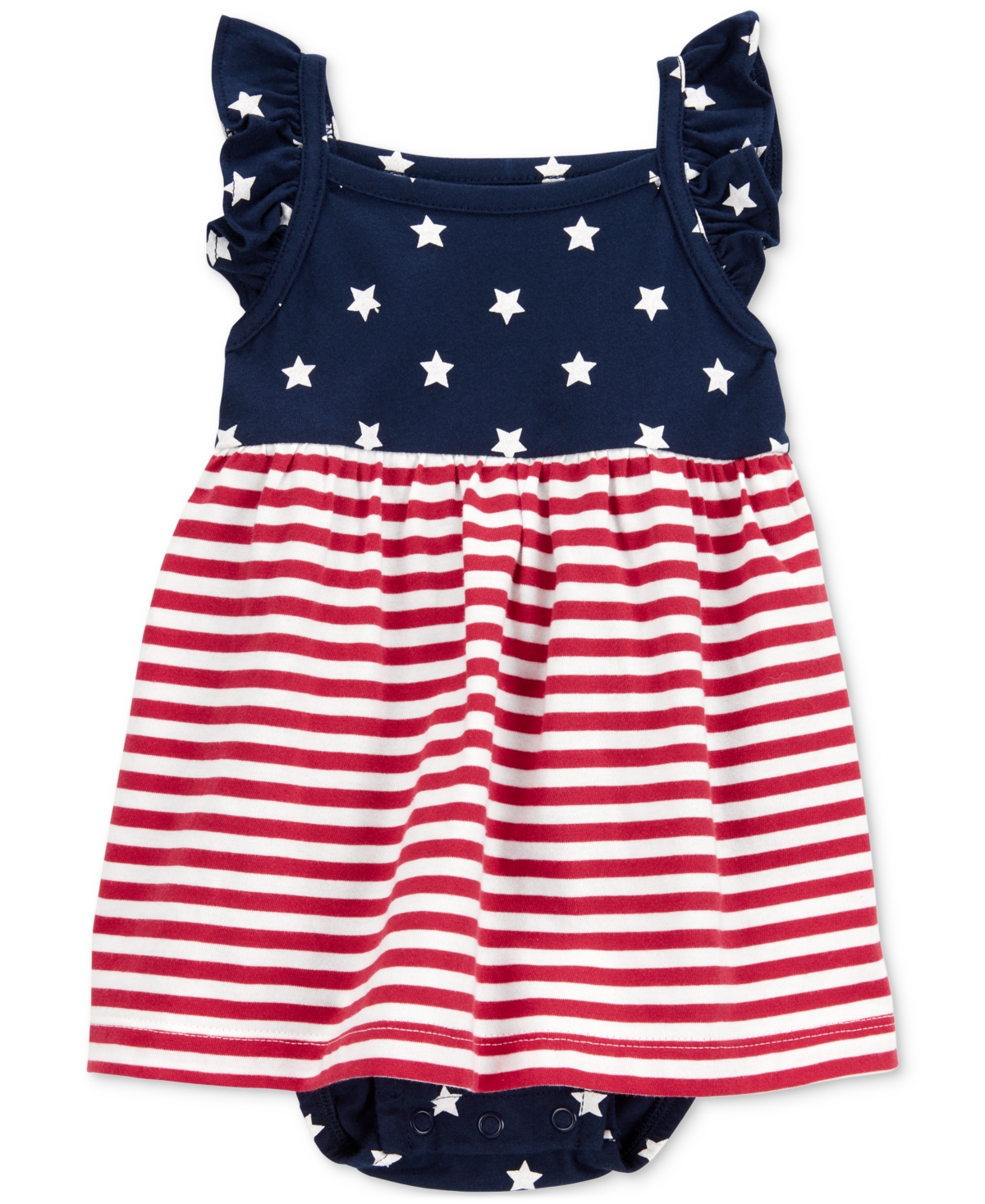 Click here for Carters Baby Girls July 4th American Flag Sunsuit... prices