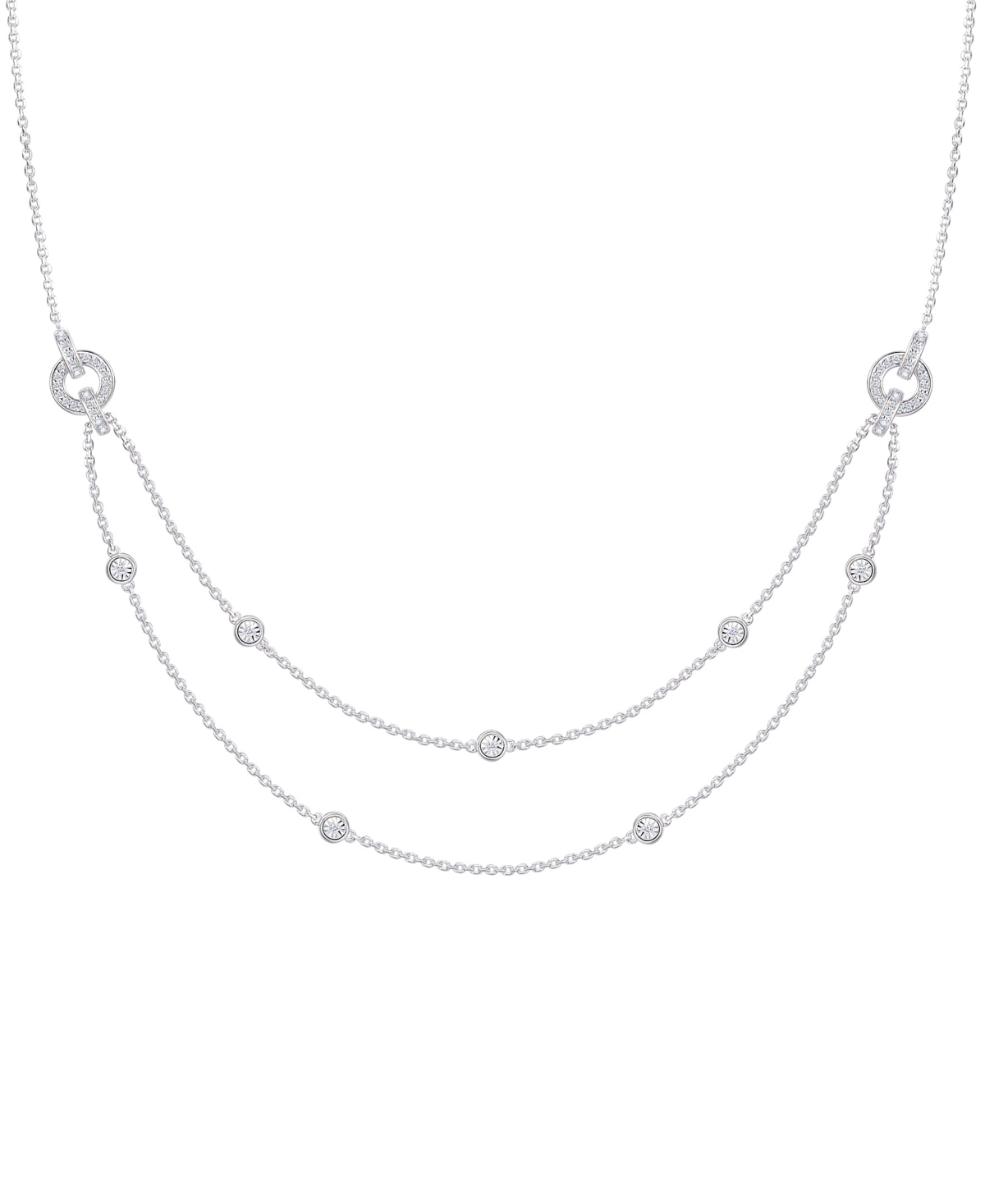 Click here for Diamond Two-Row Necklace (1/3 ct. t.w.) in Sterlin... prices