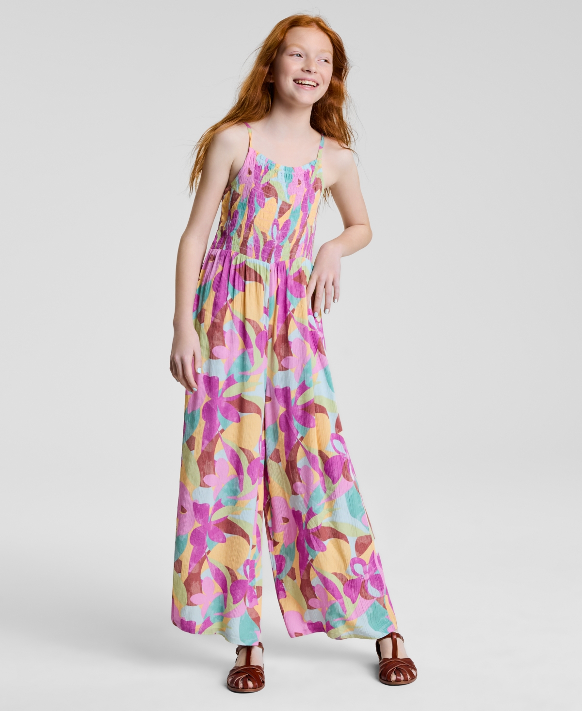 Roxy Big Girls Coastal Life Jumpsuit - Lilac Chiffon